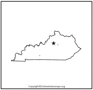 Blank Kentucky Map | Printable Map Of Kentucky in PDF