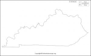 Blank Kentucky Map | Printable Map Of Kentucky in PDF