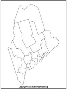 Blank Maine Map | Printable Map of Maine in Pdf