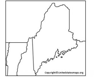 Blank Maine Map | Printable Map of Maine in Pdf