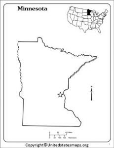 Blank Minnesota Map | Printable Map Of Minnesota in PDF