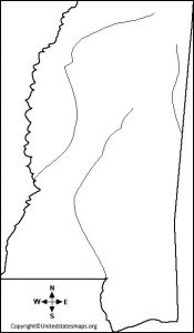Blank Mississippi Map | Printable Map Of Mississippi in PDF
