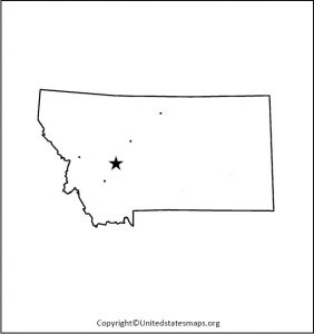 Blank Montana Map | Printable Map Of Montana in PDF