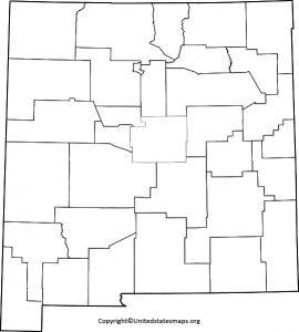 Blank New Mexico Map | Printable Map Of New Mexico in PDF