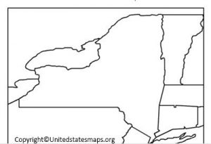 Blank New York Map | Printable Map Of New York in PDF