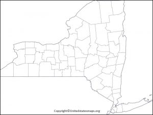 Blank New York Map | Printable Map Of New York in PDF
