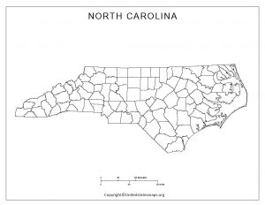 Blank North Carolina Map | Printable Map Of North Carolina