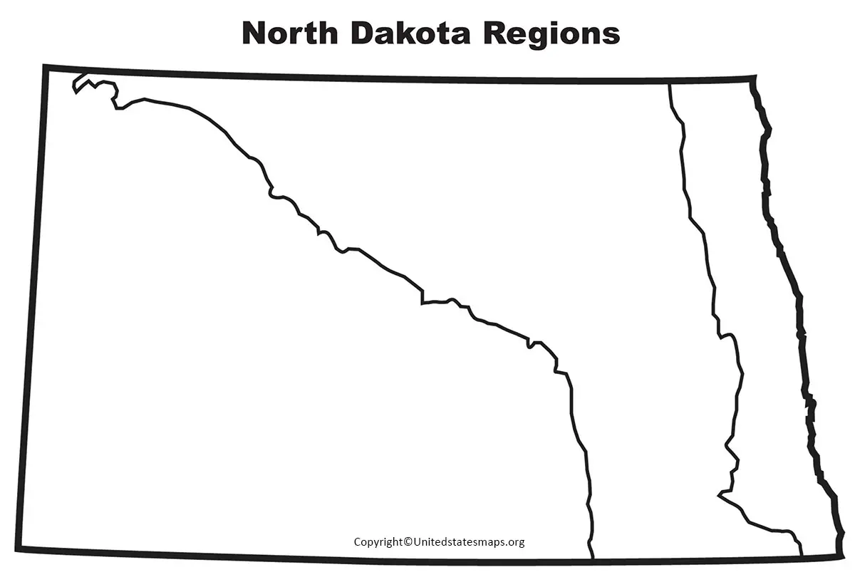 Blank North Dakota Map | Printable Map Of North Dakota PDF
