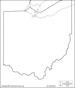 Blank Ohio Map | Printable Map Of Ohio in PDF