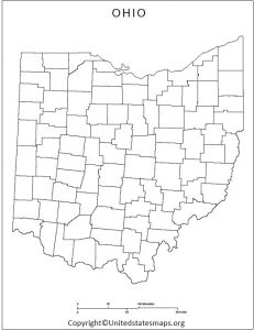 Blank Ohio Map | Printable Map Of Ohio in PDF