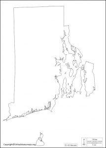 Blank Rhode Island Map | Printable Map Of Rhode Island PDF