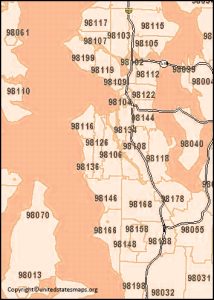 Seattle Zip Code Map | Map of Seattle Zip Codes