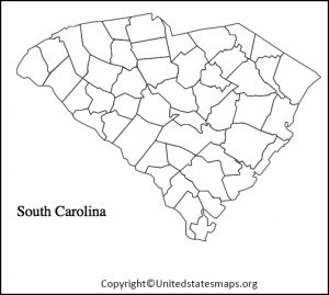 Blank South Carolina Map | Printable Map of South Carolina