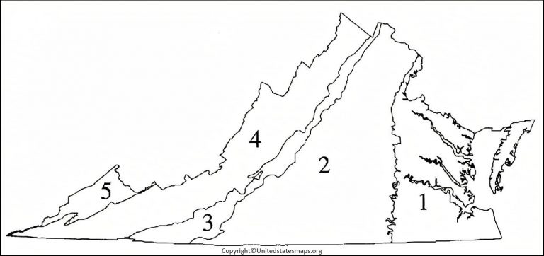 Blank Virginia Map | Printable Map Of Virginia in PDF
