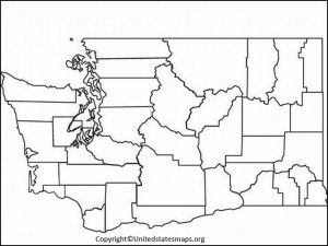Blank Washington Map | Printable Map Of Washington in PDF