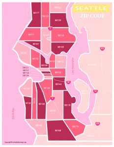 Seattle Zip Code Map | Map of Seattle Zip Codes