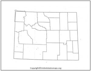 Blank Wyoming Map | Printable Map Of Wyoming in PDF