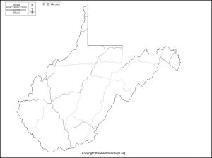Blank West Virginia Map | Printable West Virginia Map in Pdf