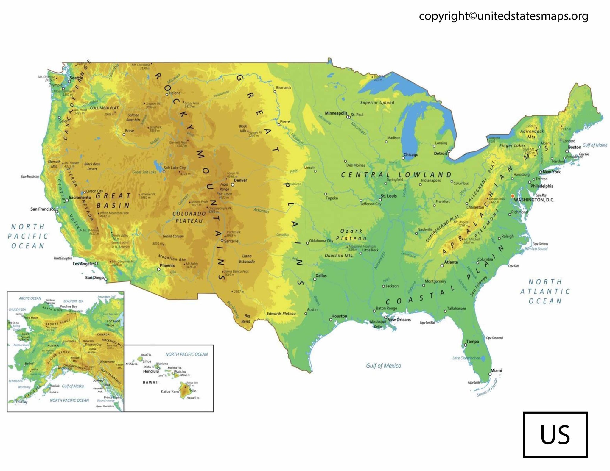 US World Map | United States World Map with States
