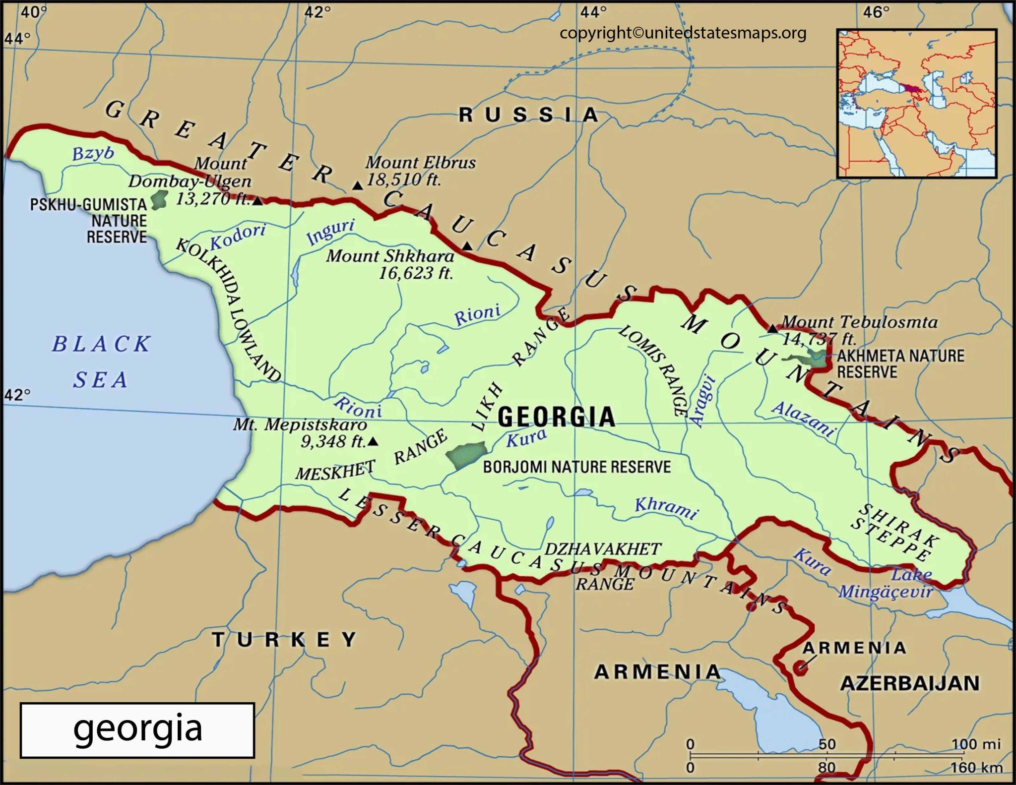 Georgia Political Map | Georgia County Political Party Ma