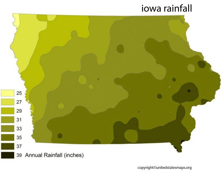Iowa Rainfall Map | Iowa Rainfall Totals Map