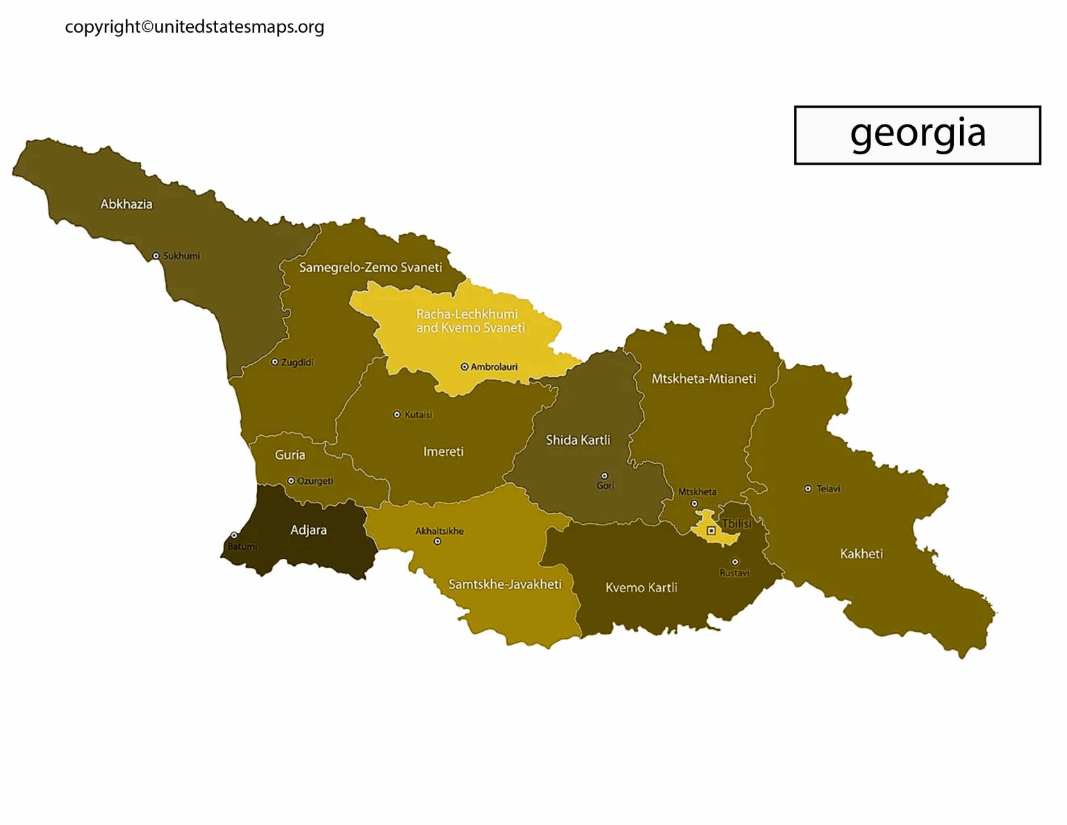 Georgia Political Map | Georgia County Political Party Ma