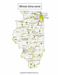 Illinois Time Zone Map | Map of Illinois Time Zones