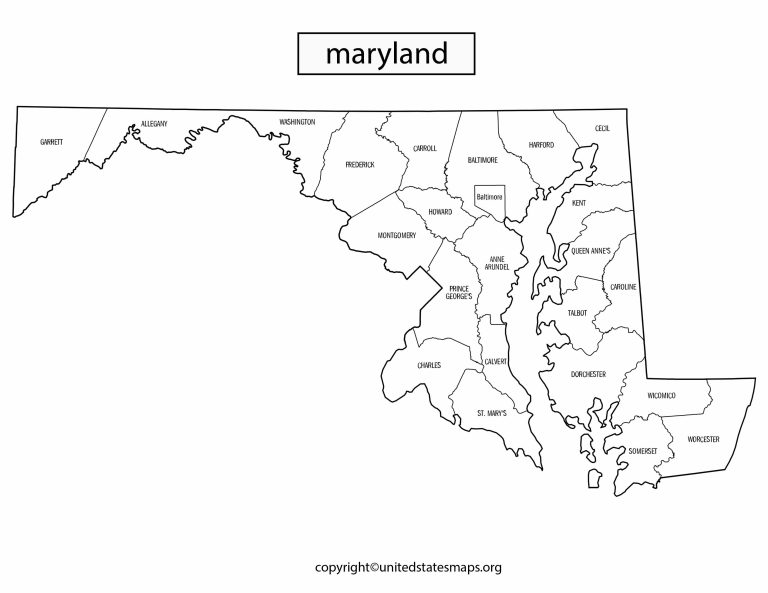 Maryland Political Map | Political Map of Maryland