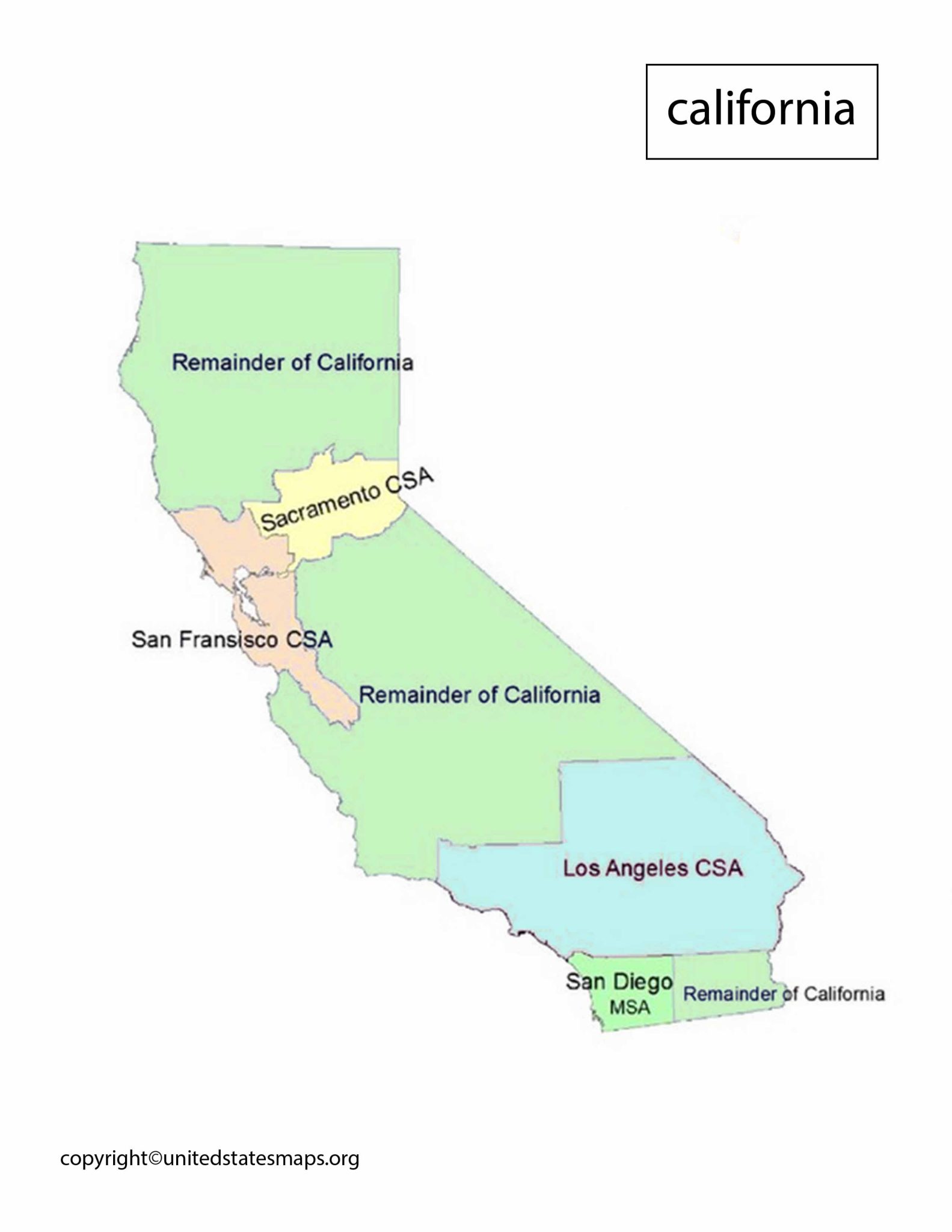 California Political Map | Political Map of California USA