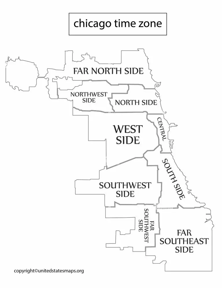Chicago Time Zone Map | Map of Time Zones Chicago