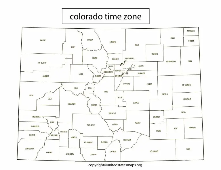 Colorado Time Zone Map | Mountain Time Zone Map Colorado