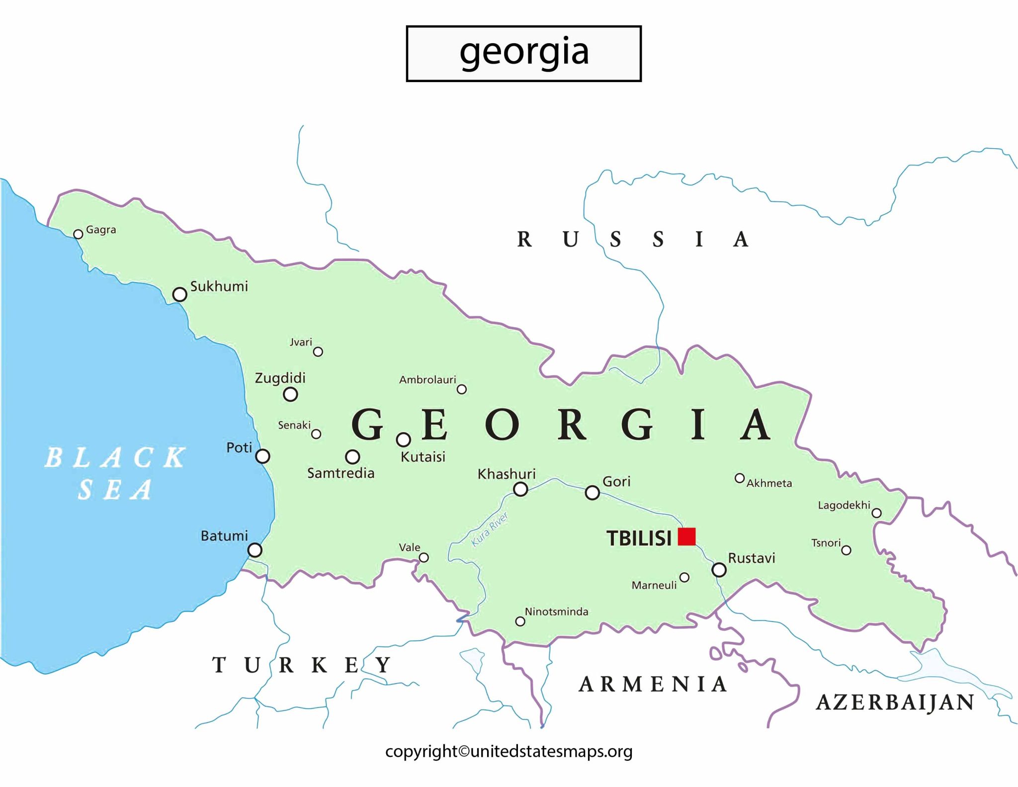 Georgia Political Map | Georgia County Political Party Ma