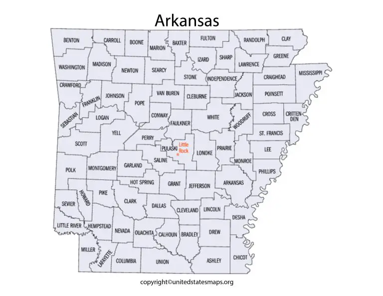 Arkansas County Map | Map of Arkansas Counties