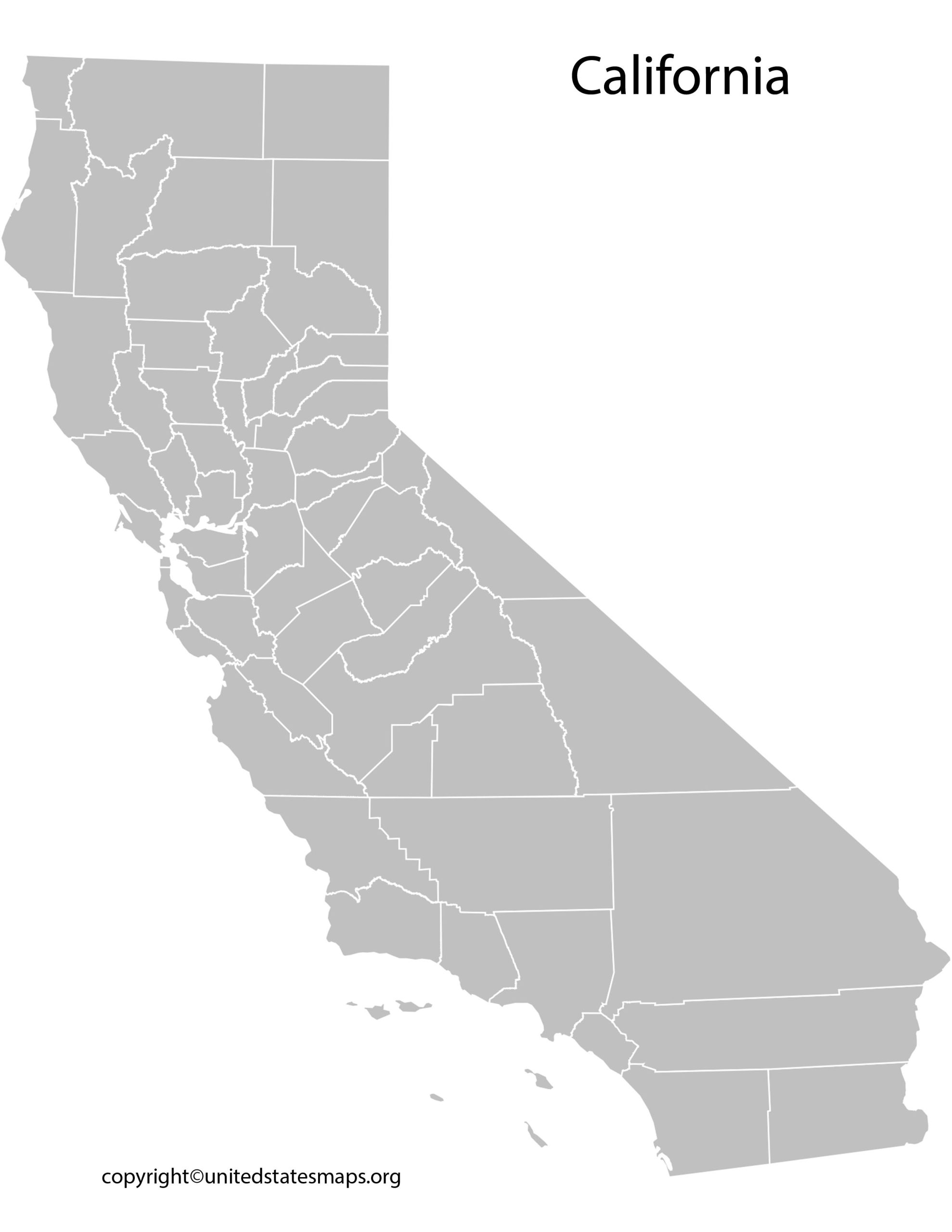 California County Map | County Map of California with Cities