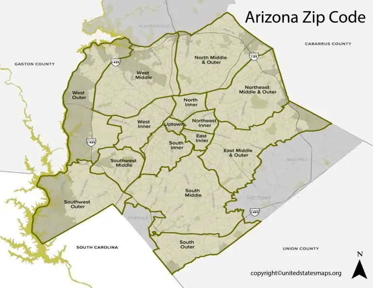 Charlotte Zip Code Map | Map of Charlotte with Zip Codes