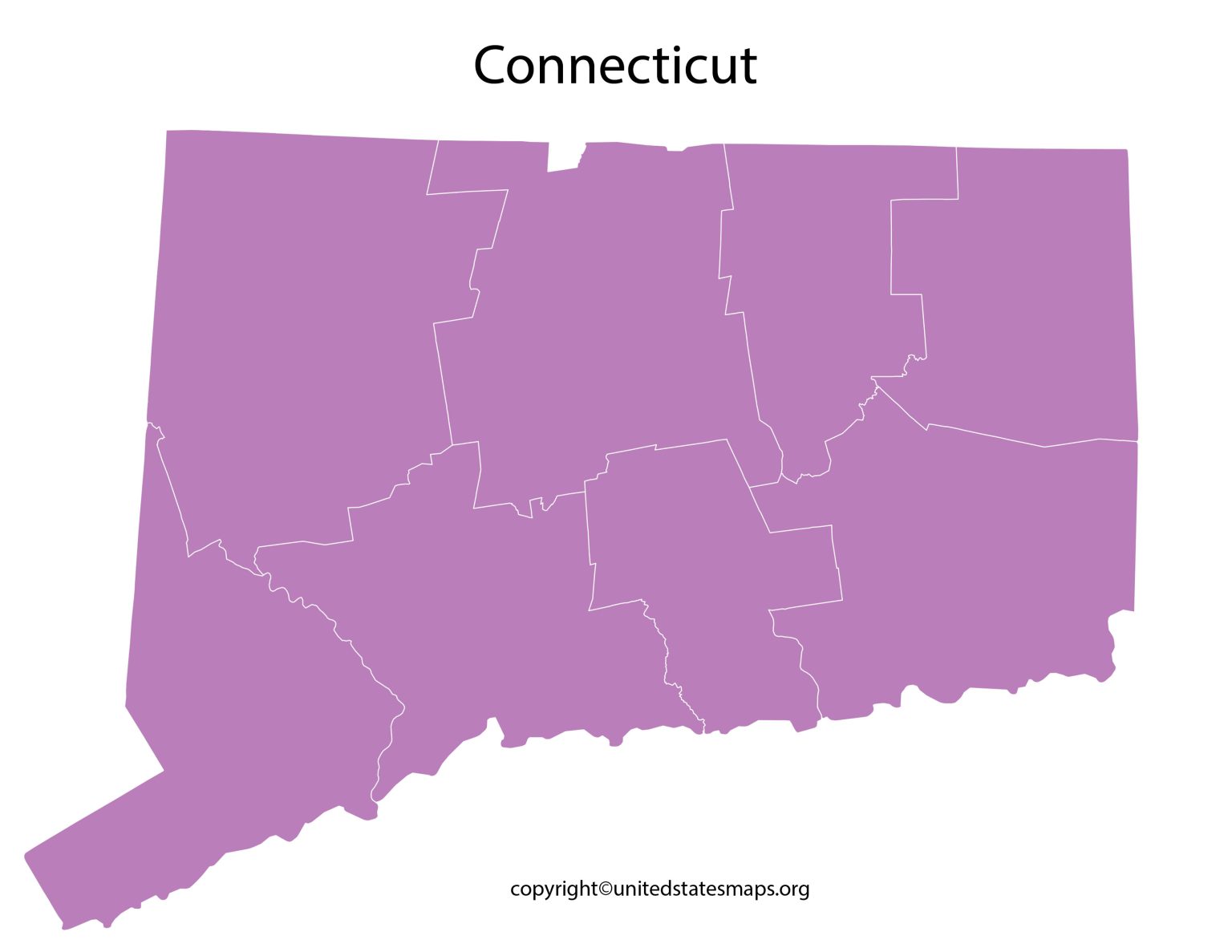 Connecticut County Map | Map of Connecticut by County