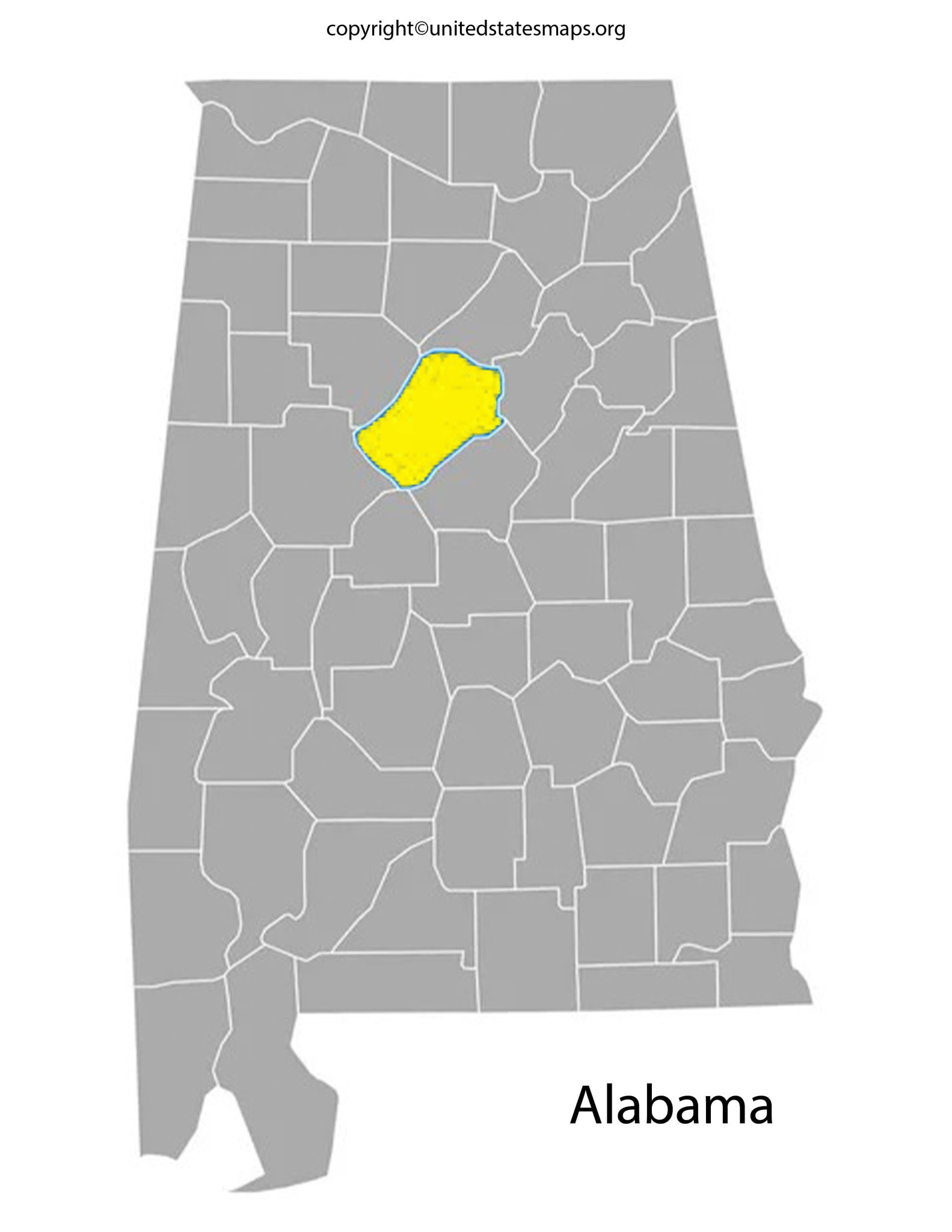 Alabama County Map | County Map of Alabama with Cities
