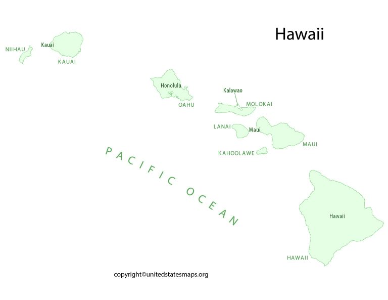 Hawaii County Map | County Map of Hawaii with Cities
