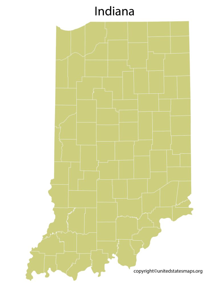 Indiana County Map | Map of Counties in Indiana