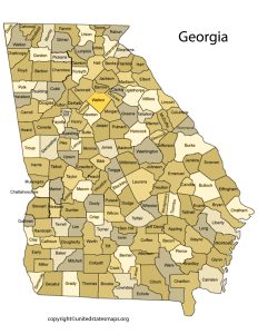 Georgia County Map | Map of Counties in Georgia with Cities