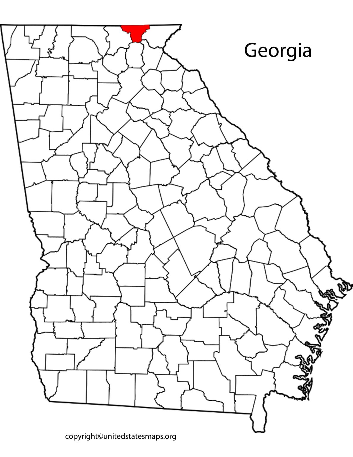 Georgia County Map | Map of Counties in Georgia with Cities