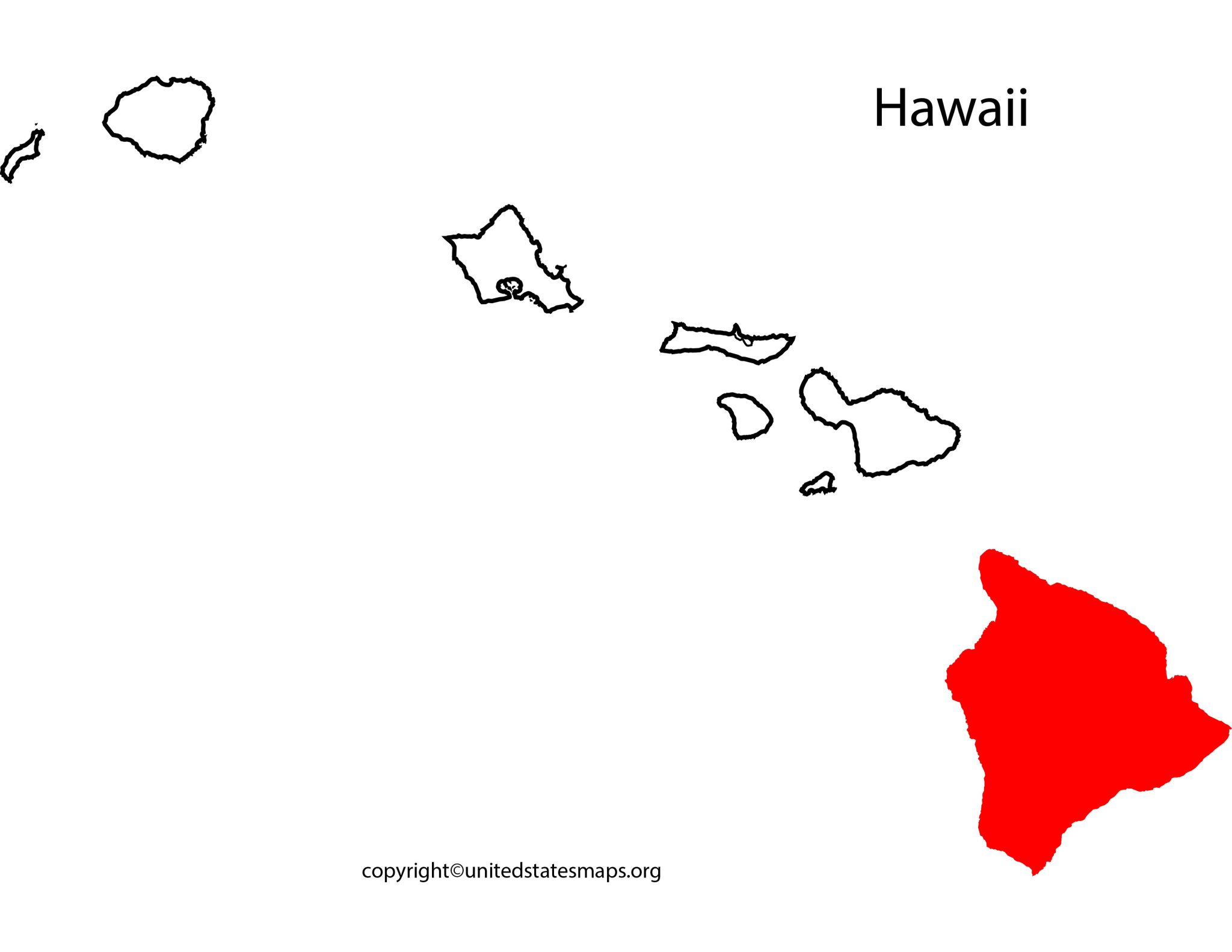 Hawaii County Map | County Map of Hawaii with Cities