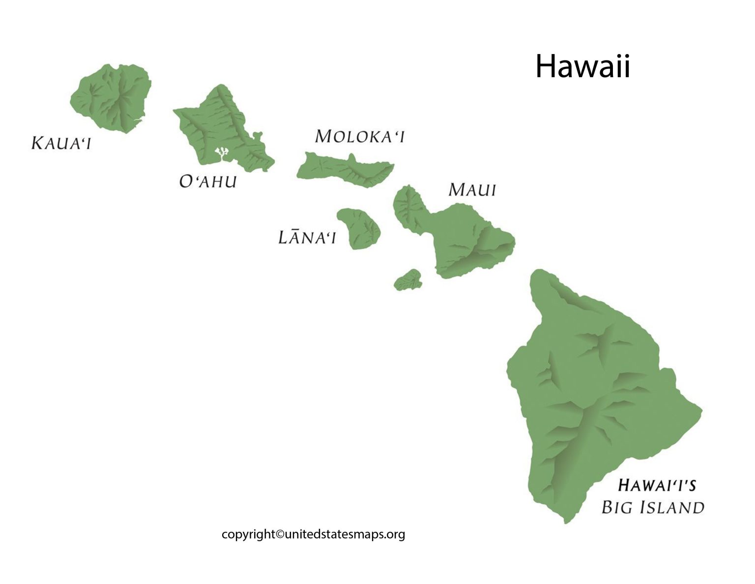 Hawaii County Map | County Map of Hawaii with Cities