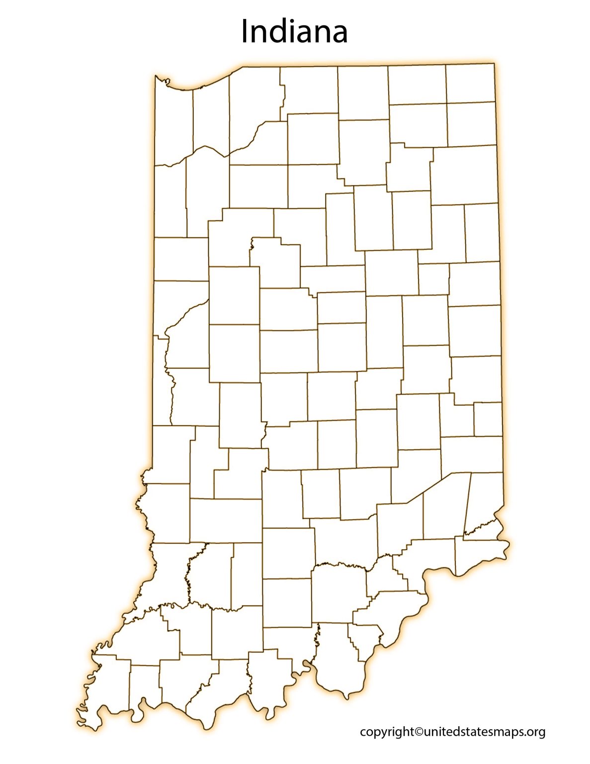 Indiana County Map | Map of Counties in Indiana
