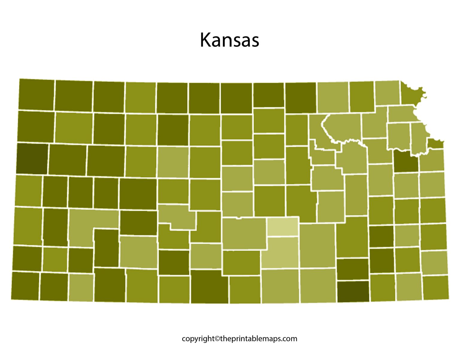 Kansas County Map | Map of Kansas Counties with Cities