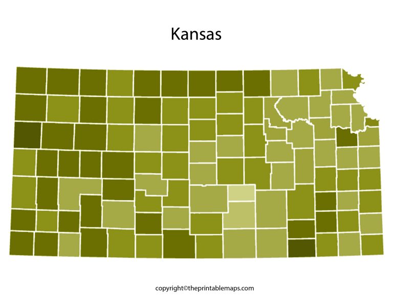 Kansas County Map | Map of Kansas Counties with Cities