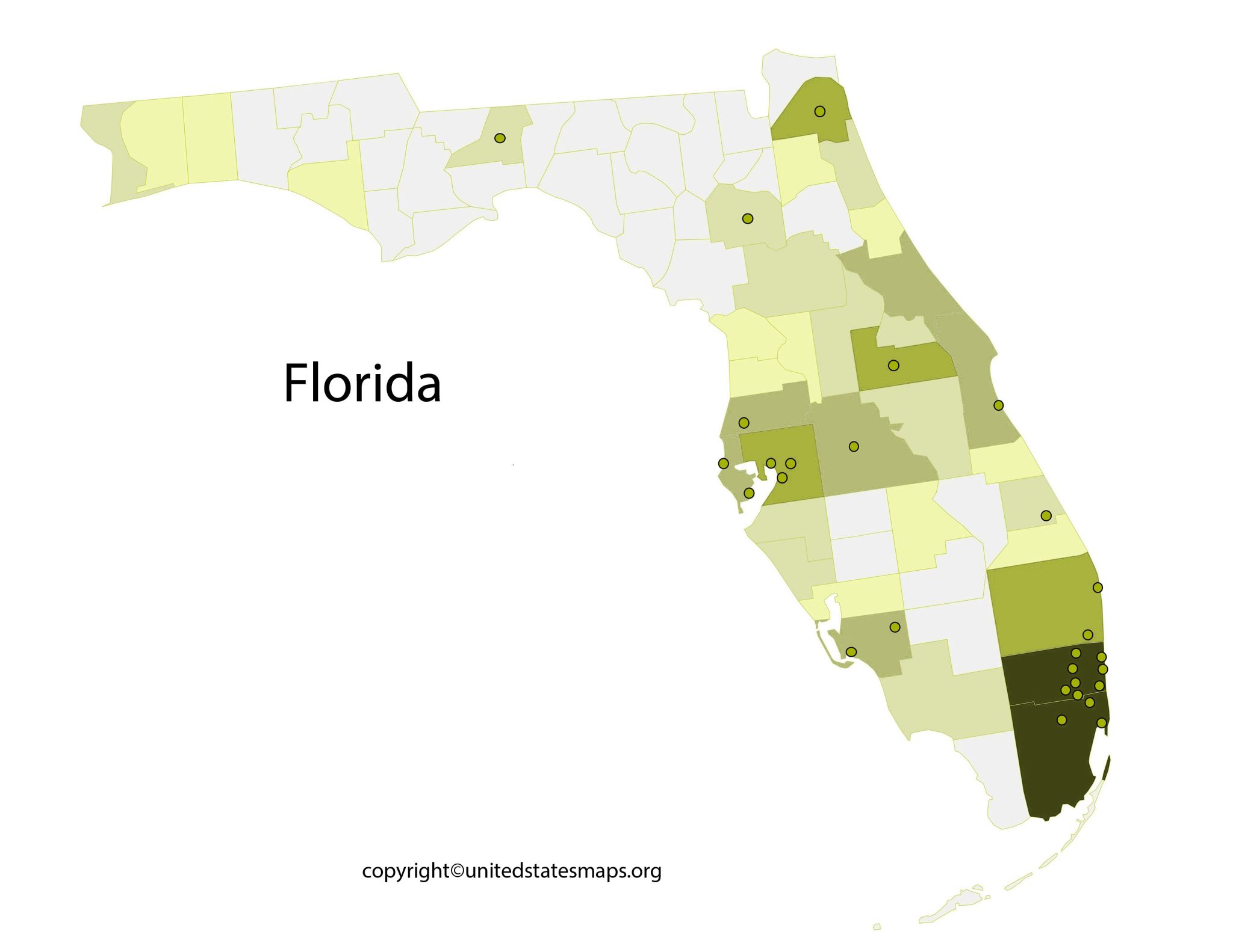 Florida County Map | Map of Florida Counties and Cities