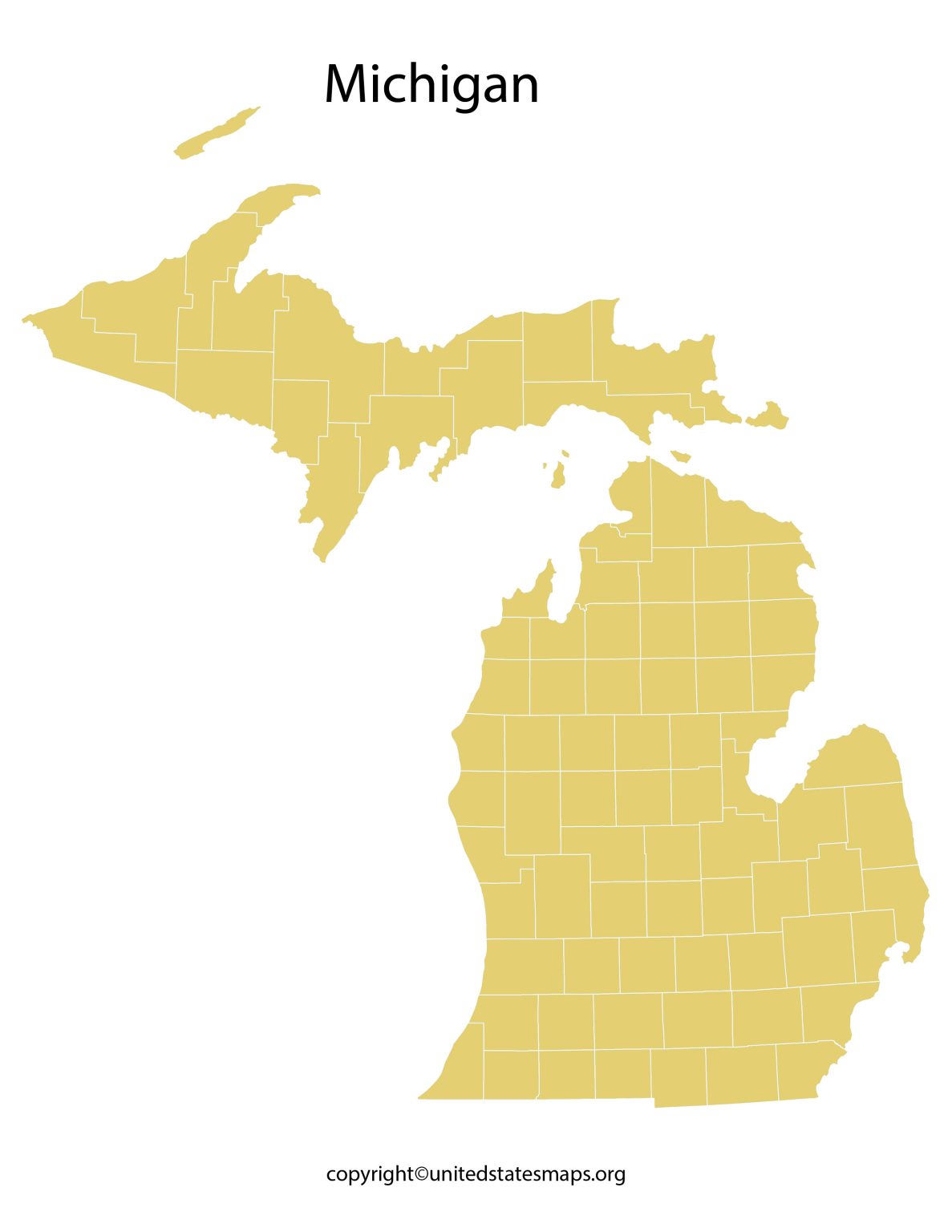 Michigan County Map | Map of Michigan Counties