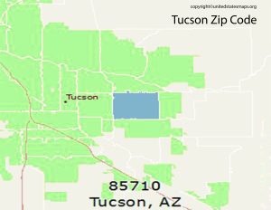 Tucson Zip Code Map | Map of Tucson Zip Codes