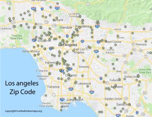 Los Angeles Zip Code Map | Zip Code Map of Los Angeles